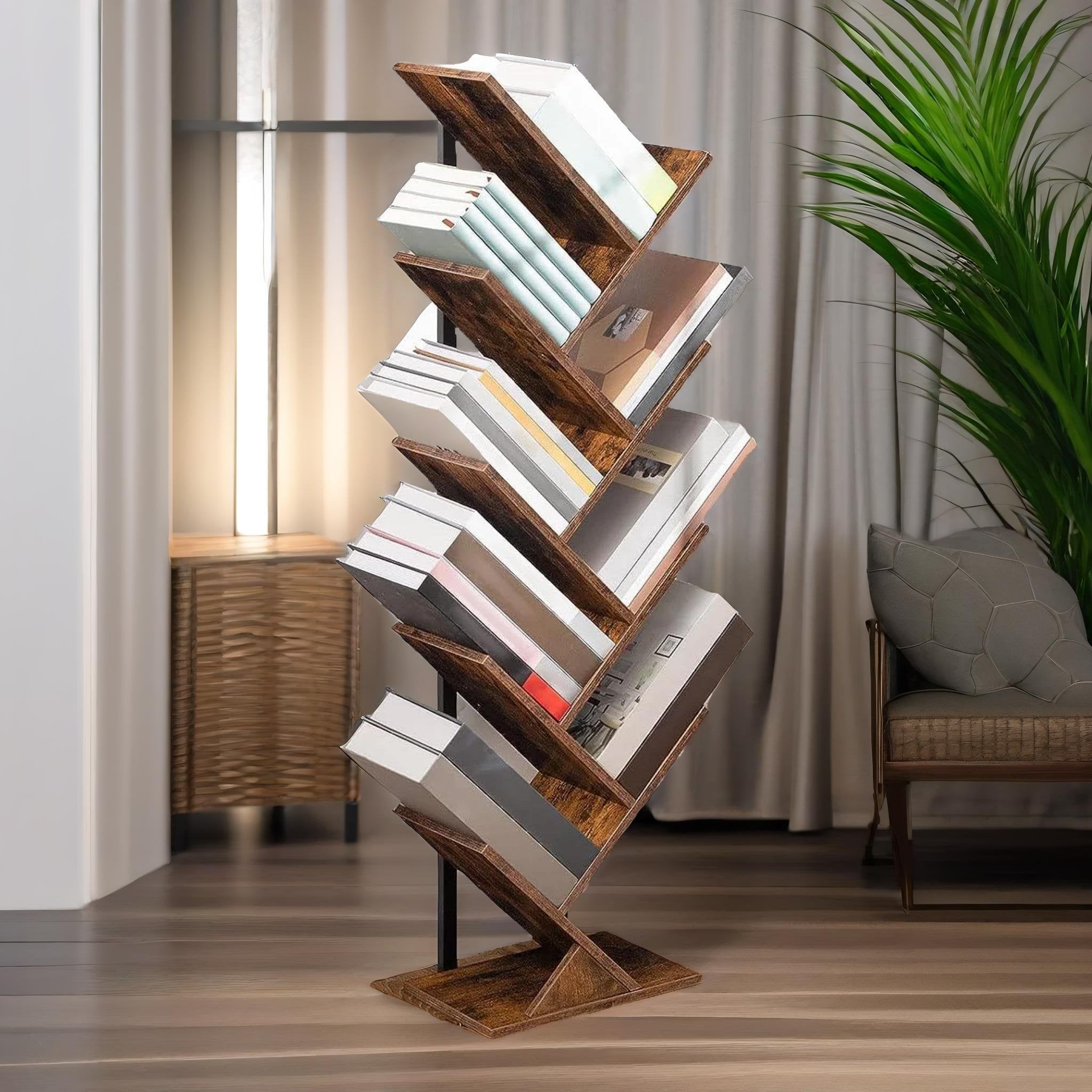 Tree Book Shelf Book Case Book Shelves Book Storage Slim Bookcase Tall Bookcase Narrow Bookcase Book Shelf Unit Standing Shelves Book Shelves Free Standing Book Rack Rafaelo Mobilia